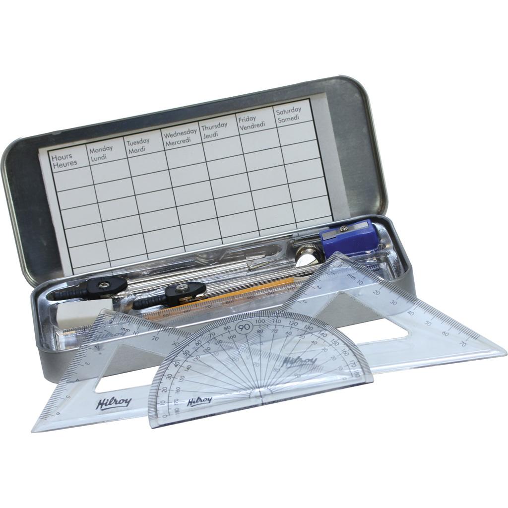 Hilroy 9-piece Math Set With Compass and Geometry Tools, Black (61005 ...