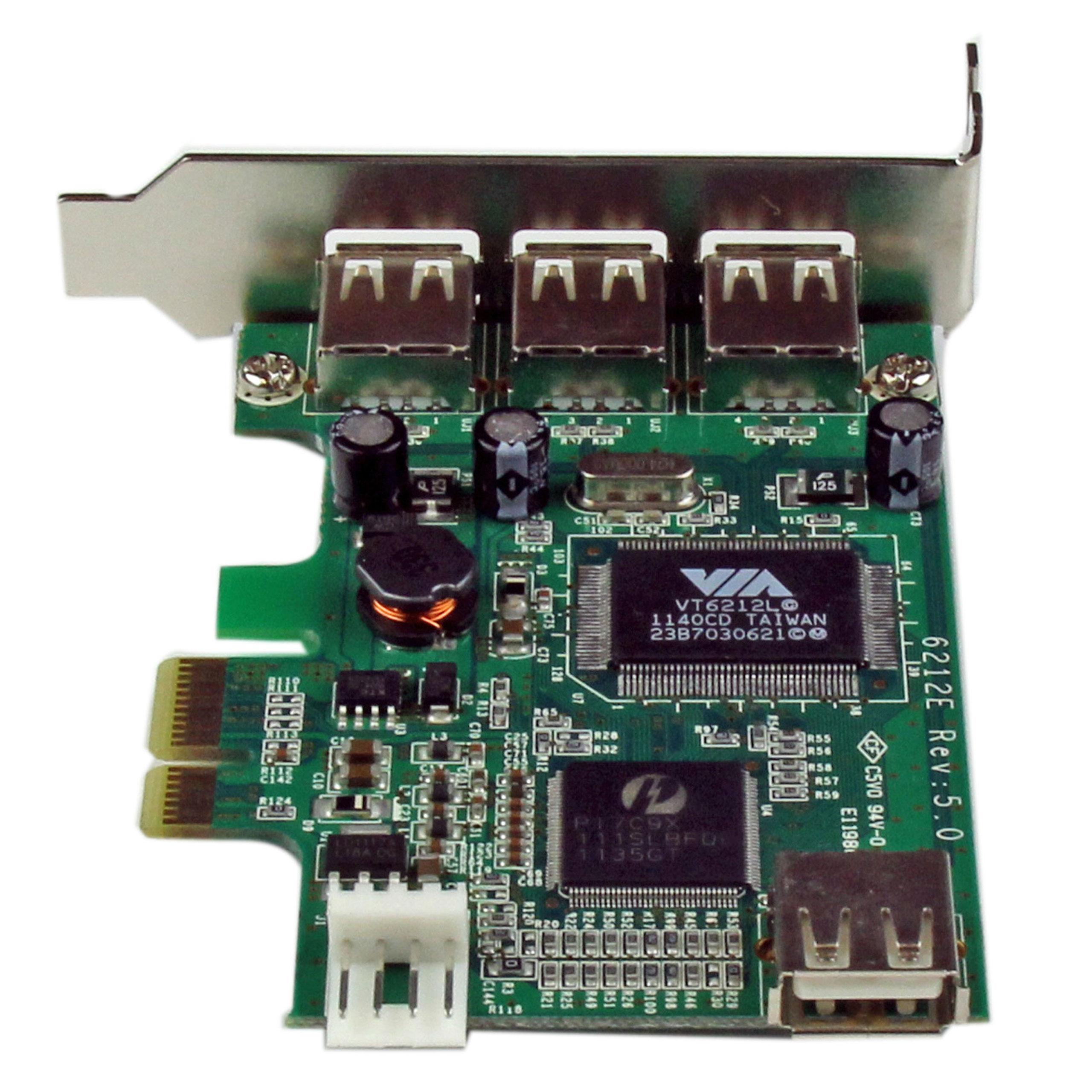 StarTech.com 4 Port PCI Express Low Profile High Speed USB Card - PCIe ...