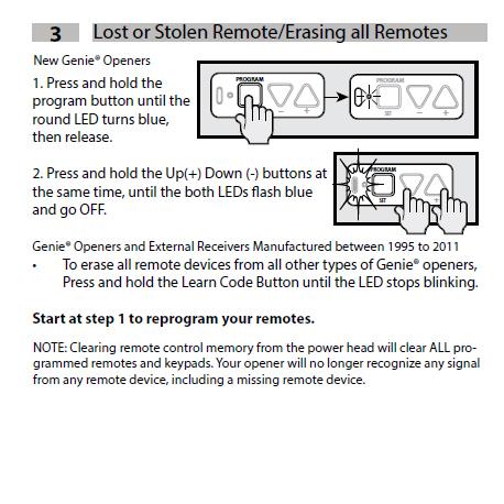 Genie 3-Button Remote with Intellicode Security Technology, Controls Up ...