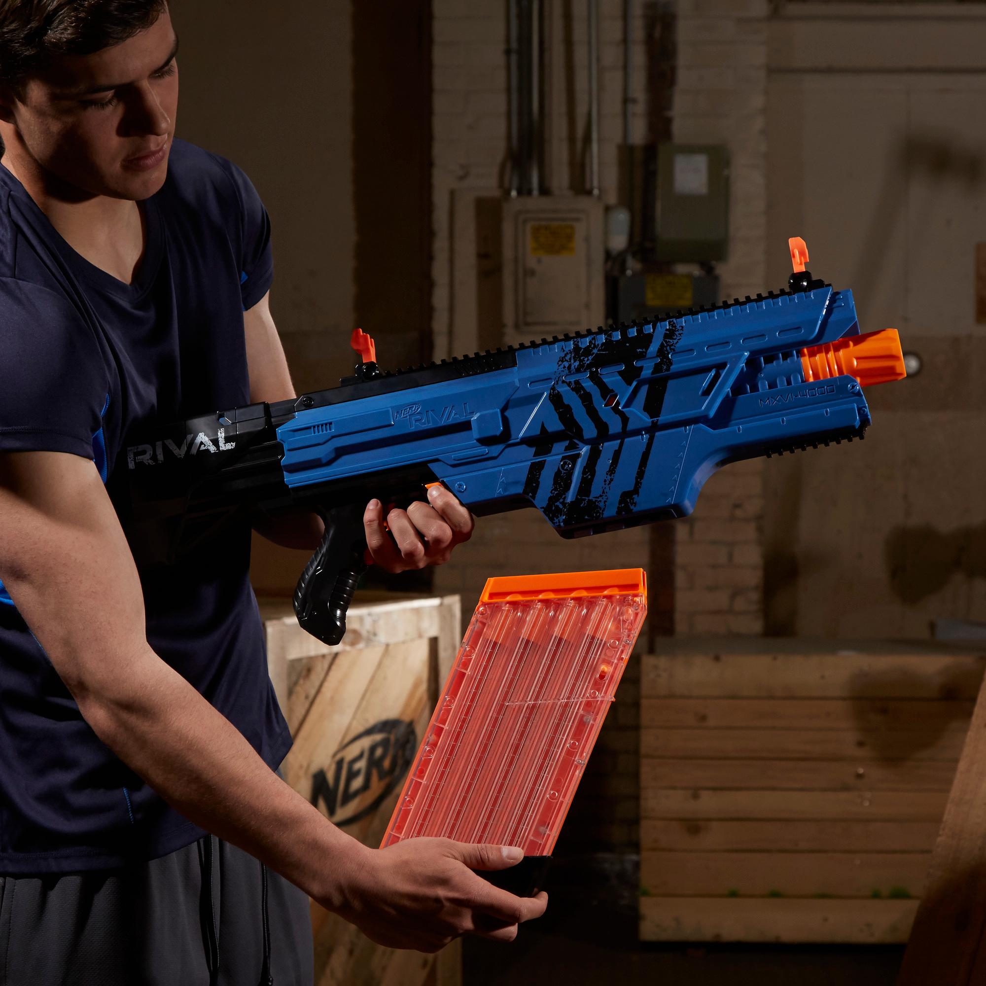 Nerf Rival Khaos Mxvi-4000 Blaster Blue, Blasters & Foam Play - Amazon ...