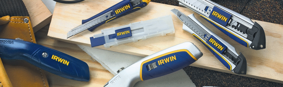 Irwin 2088600 Self Retracting Safety Knife with Ergonomic NoSlip Handle ...