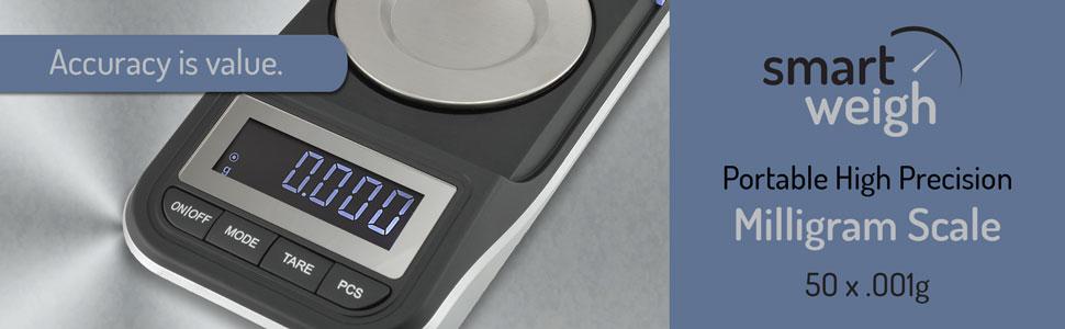 Smart Weigh Premium High Precision Digital Milligram Scale with Case ...