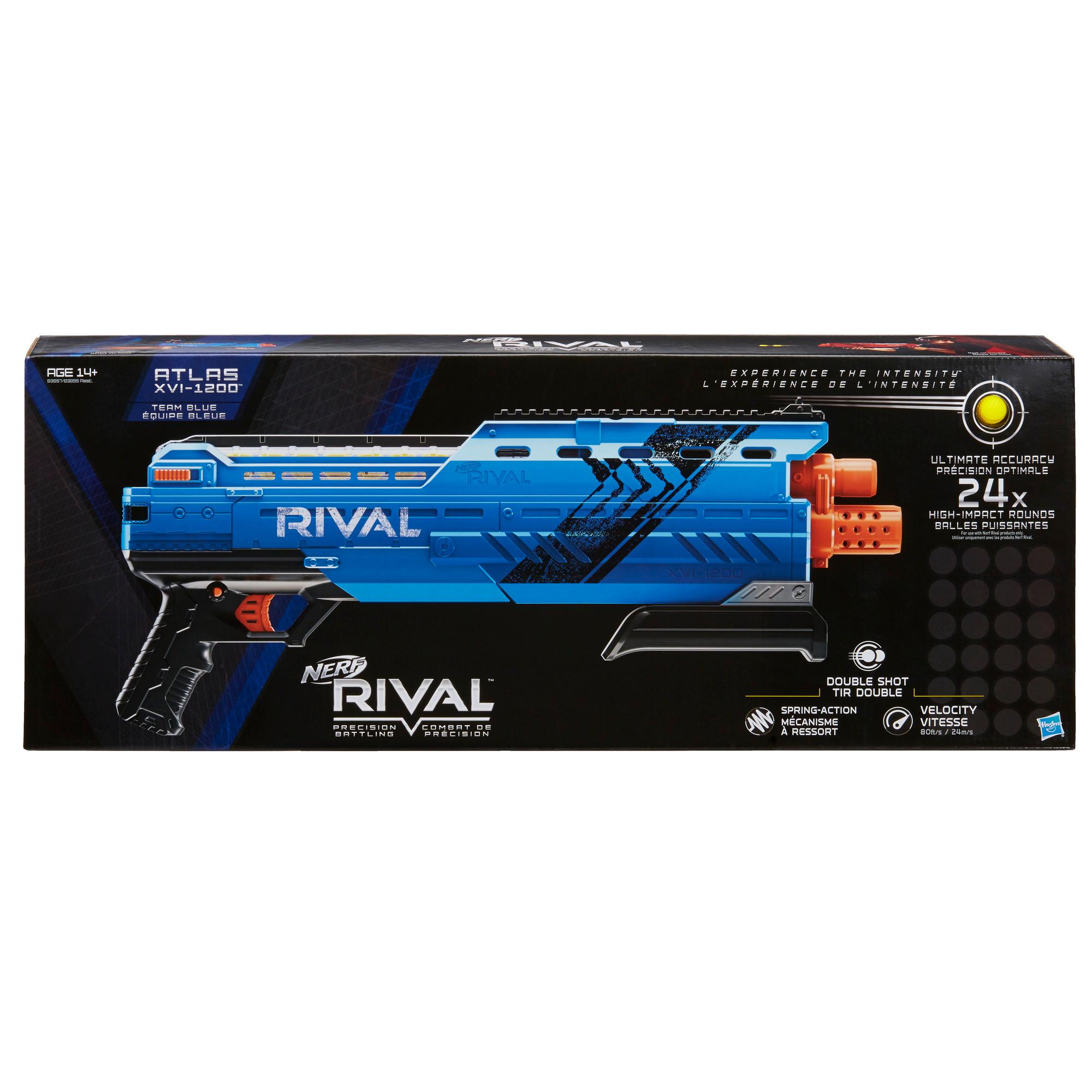 Nerf Rival Atlas Xvi-1200 Blaster, Blue, Blasters & Foam Play - Amazon ...