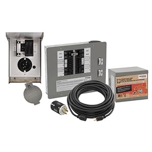 Generac 6340 30-Amp 125/250-Volt Raintight Power Inlet Box with Spring ...