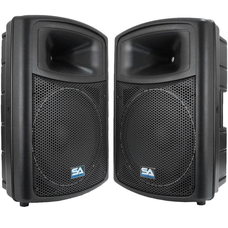 Seismic Audio PWS 15 Pair Powered PA DJ 15 Inch Molded Speakers 600