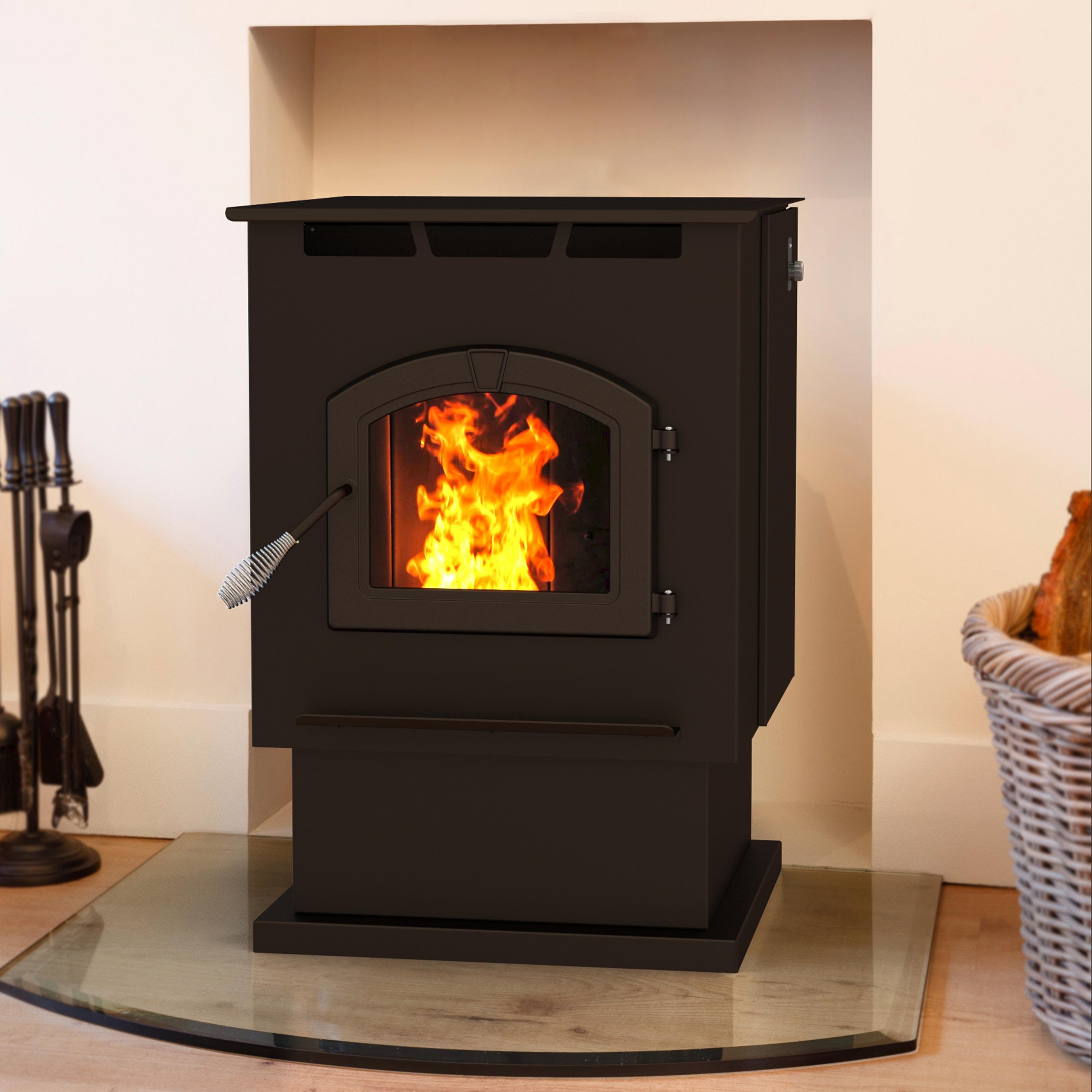 Pleasant Hearth Large 50000 BTU's Pellet Stove with 80 lb Hopper ...