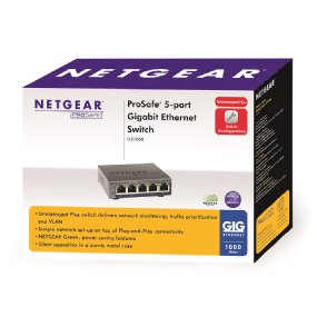 NETGEAR GS105Ev2 5-Port Gigabit Smart Managed Plus Switch | ProSAFE ...