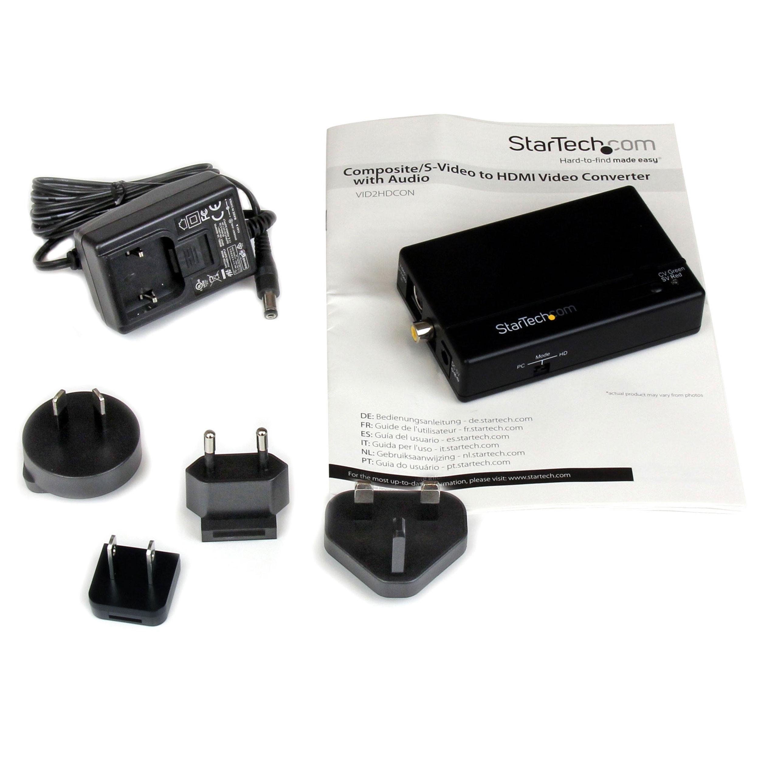 StarTech.com Composite and S-Video to HDMI Converter with Audio - Video ...