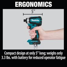 Makita DTD153Z 18V LXT Brushless 1/4" Impact Driver (Tool Only): Amazon ...