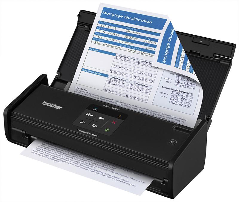 Brother ADS-1000W Compact Color Desktop Scanner with Duplex and ...