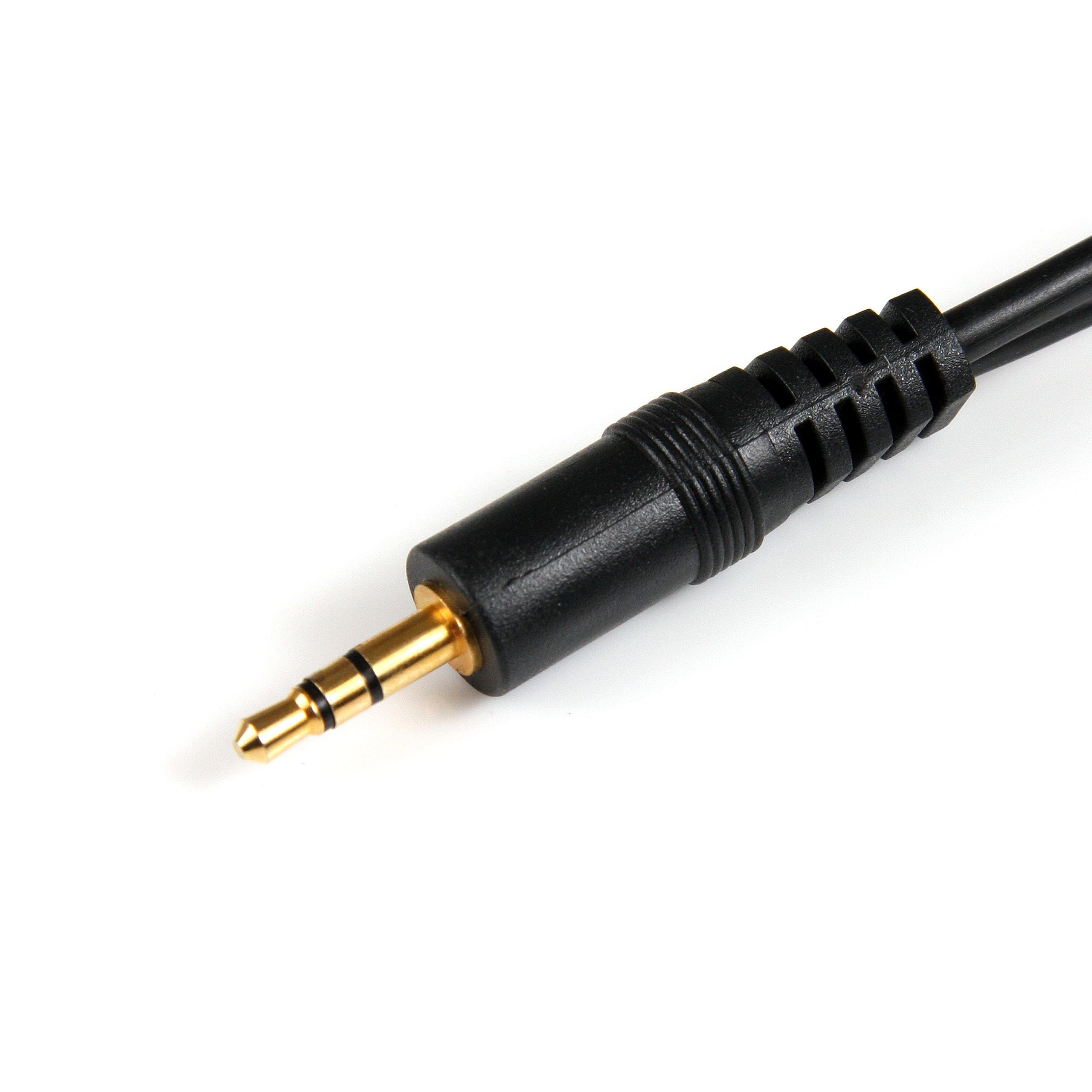 StarTech.com 6 in. 3.5mm Audio Splitter Cable - Stereo Splitter Cable ...