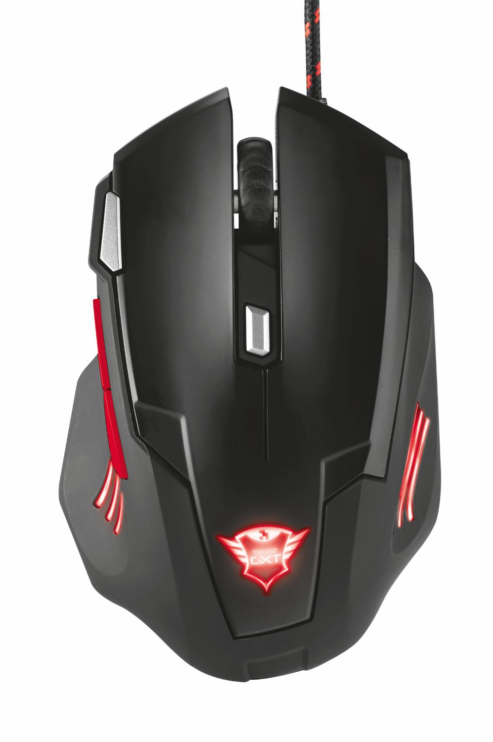 Trust GXT 111 Mouse da Gioco, 2.500 DPI, 7 Tasti e Pulsante di Doppio ...