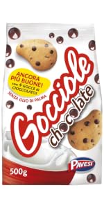 Pavesi Biscotti Frollini Gocciole Cioccolato, Biscotti da Colazione, 5 ...