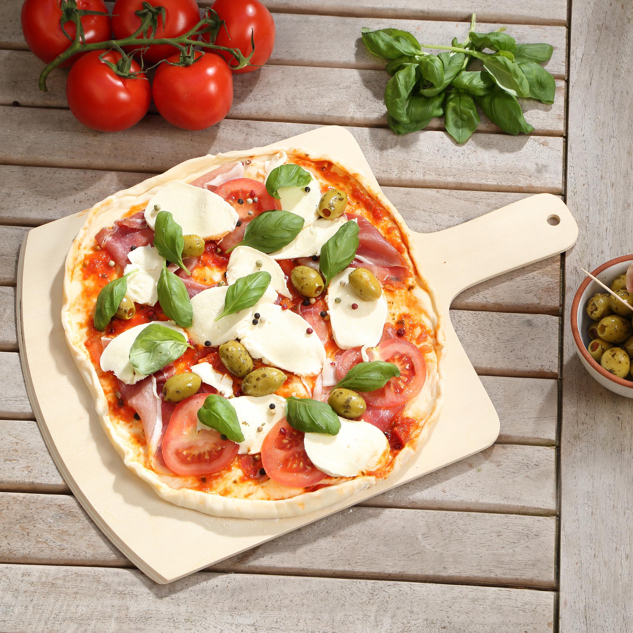 LEVIVO Paletta Pala per Pizza, Legno, Bianco, 41x29x0.5 cm: Amazon.it ...