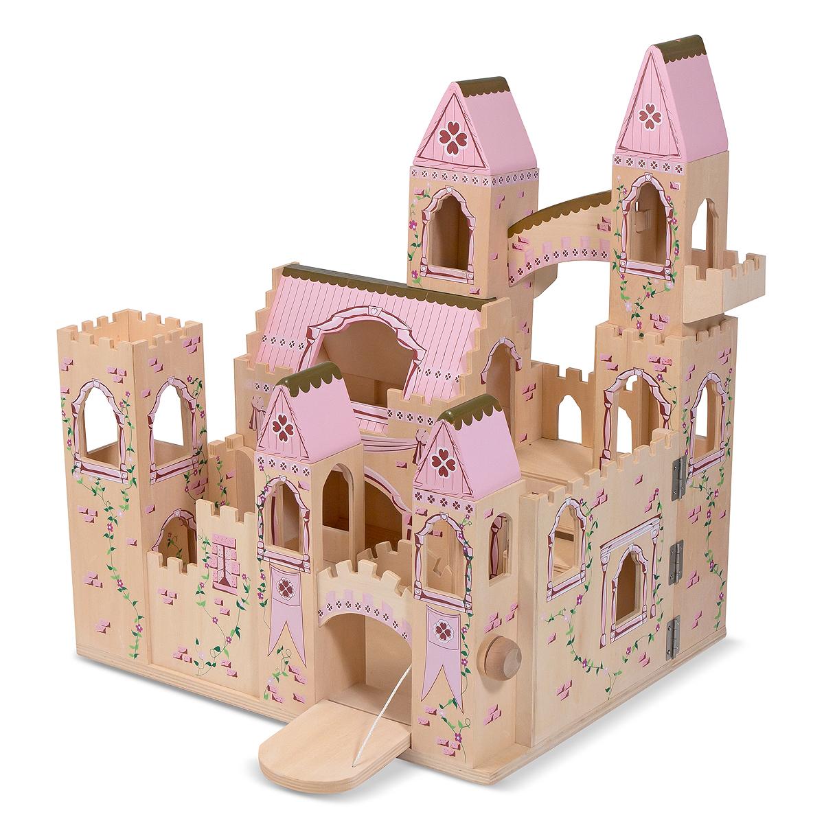 Melissa and Doug Castello delle principesse pieghevole in legno: Amazon ...