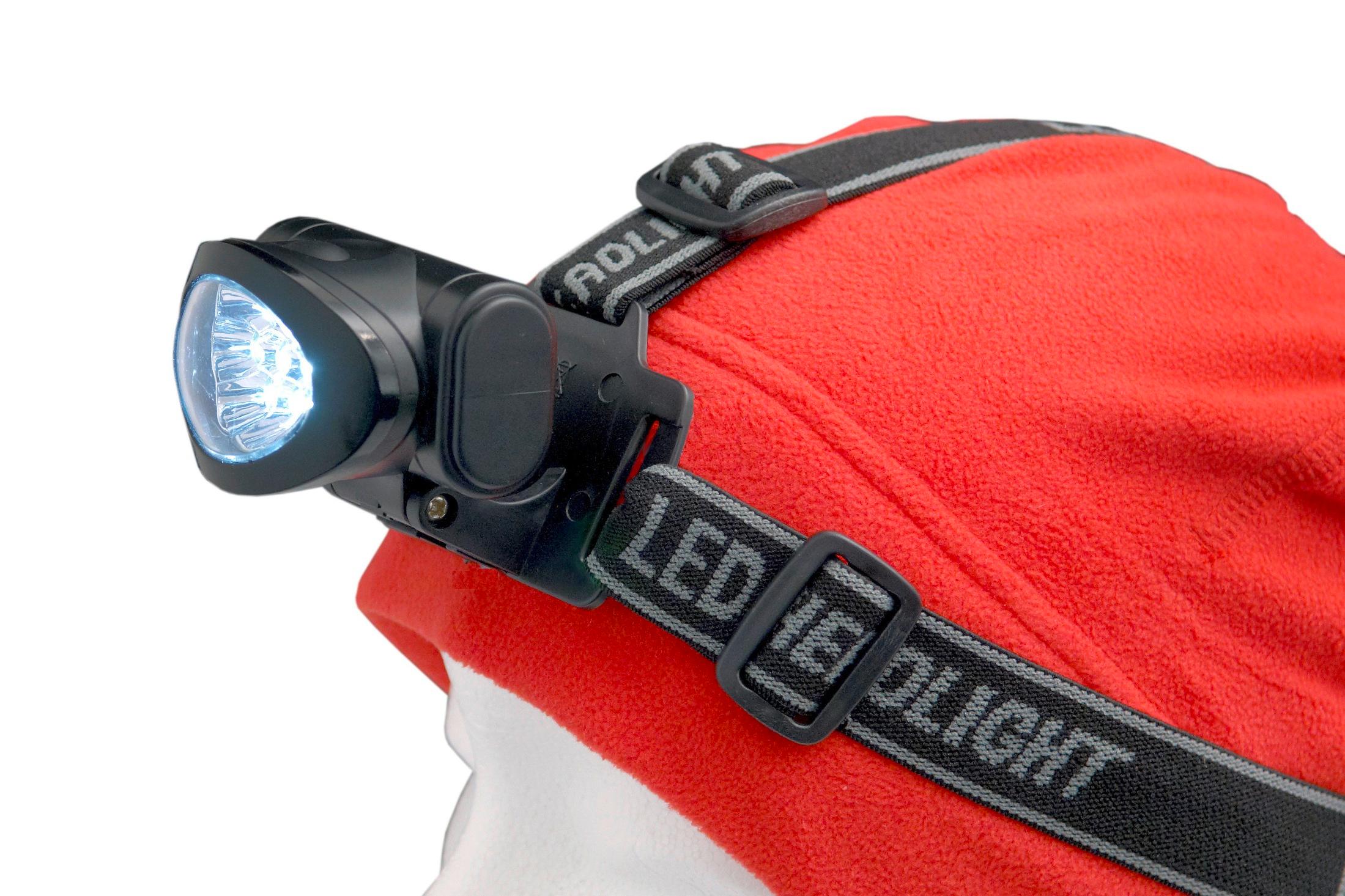 Ultrasport Lampada da fronte 10 LED, luce fronte multifunzione, lampada ...