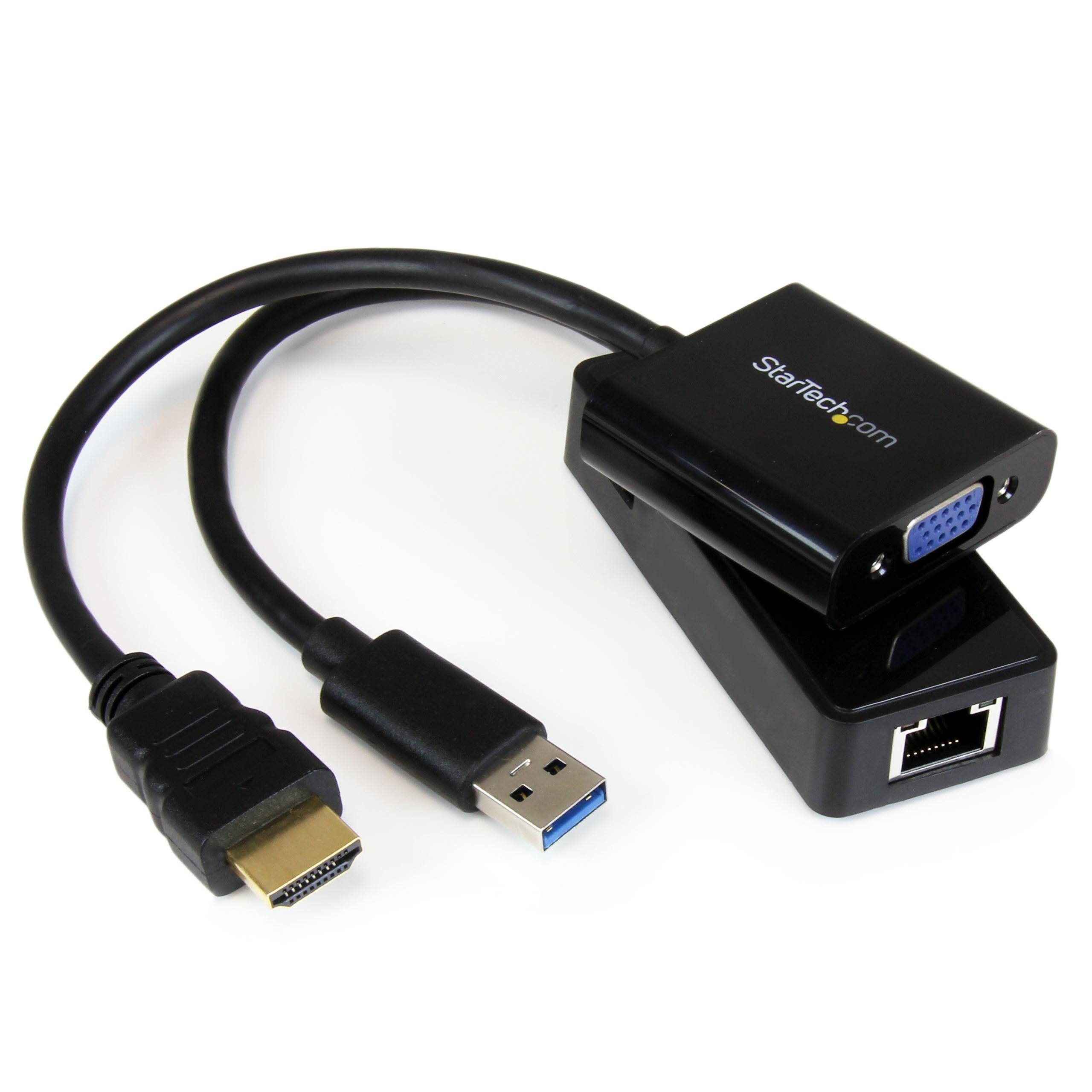 StarTech.com ACEAS7VGAGEK - Juego de adaptadores HDMI a VGA y Ethernet ...