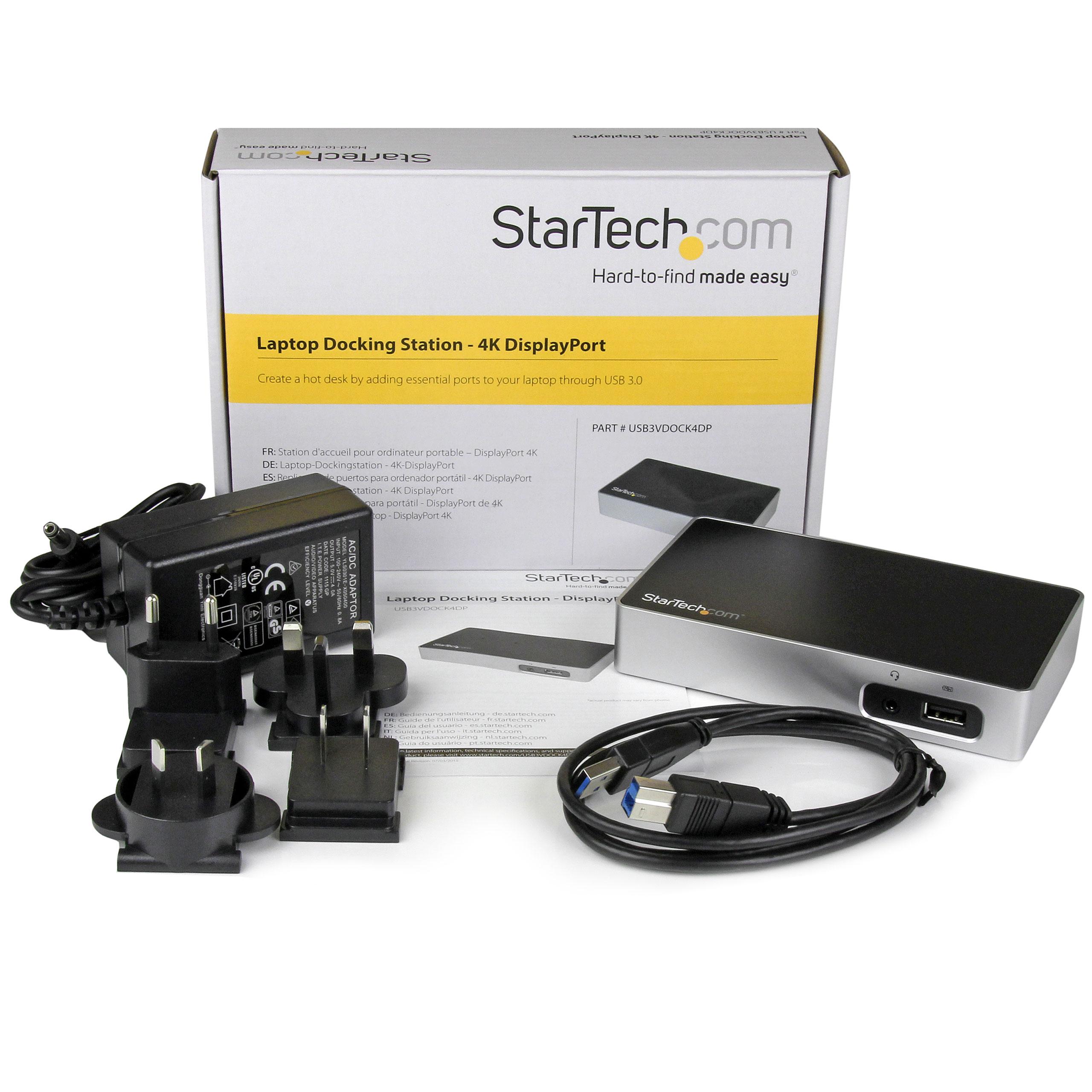 StarTech.com USB3VDOCK4DP - Replicador de Puertos (DP 4K a USB 3.0 ...