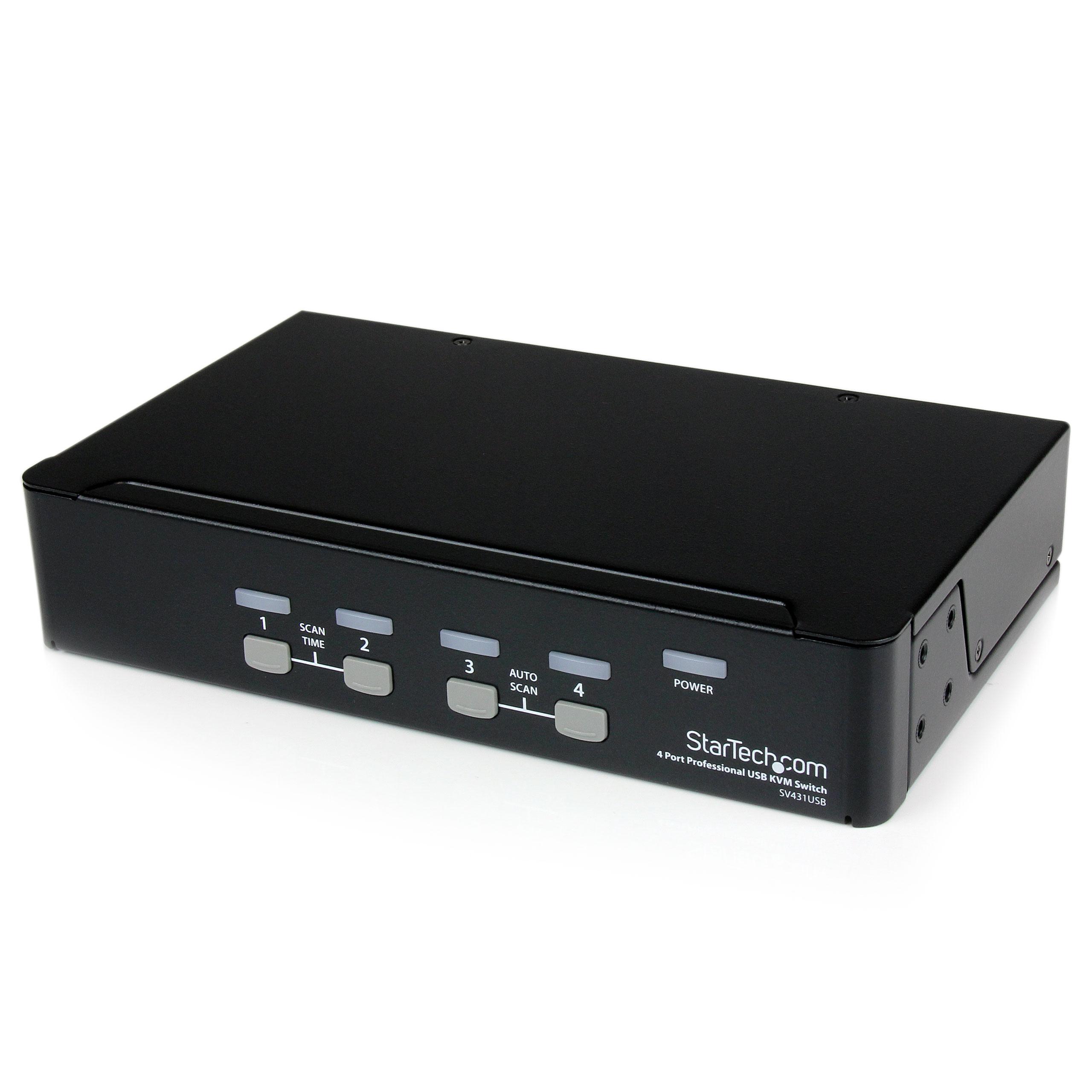 Startech SV431USB - Conmutador Switch Profesional KVM 4 puertos VGA ...