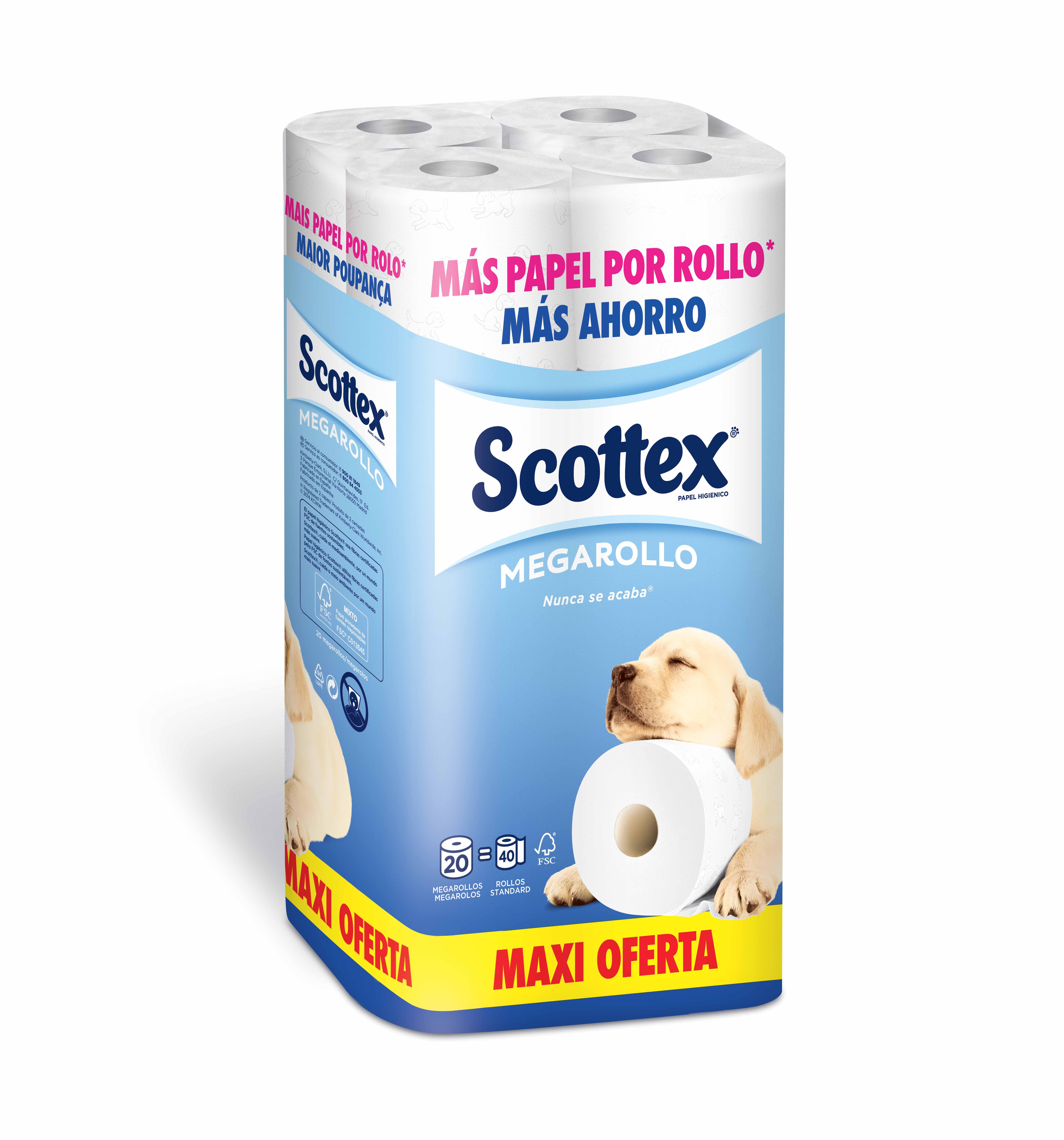 Scottex Megarollo Papel Higiénico - 36 Rollos: Amazon.es: Supermercado