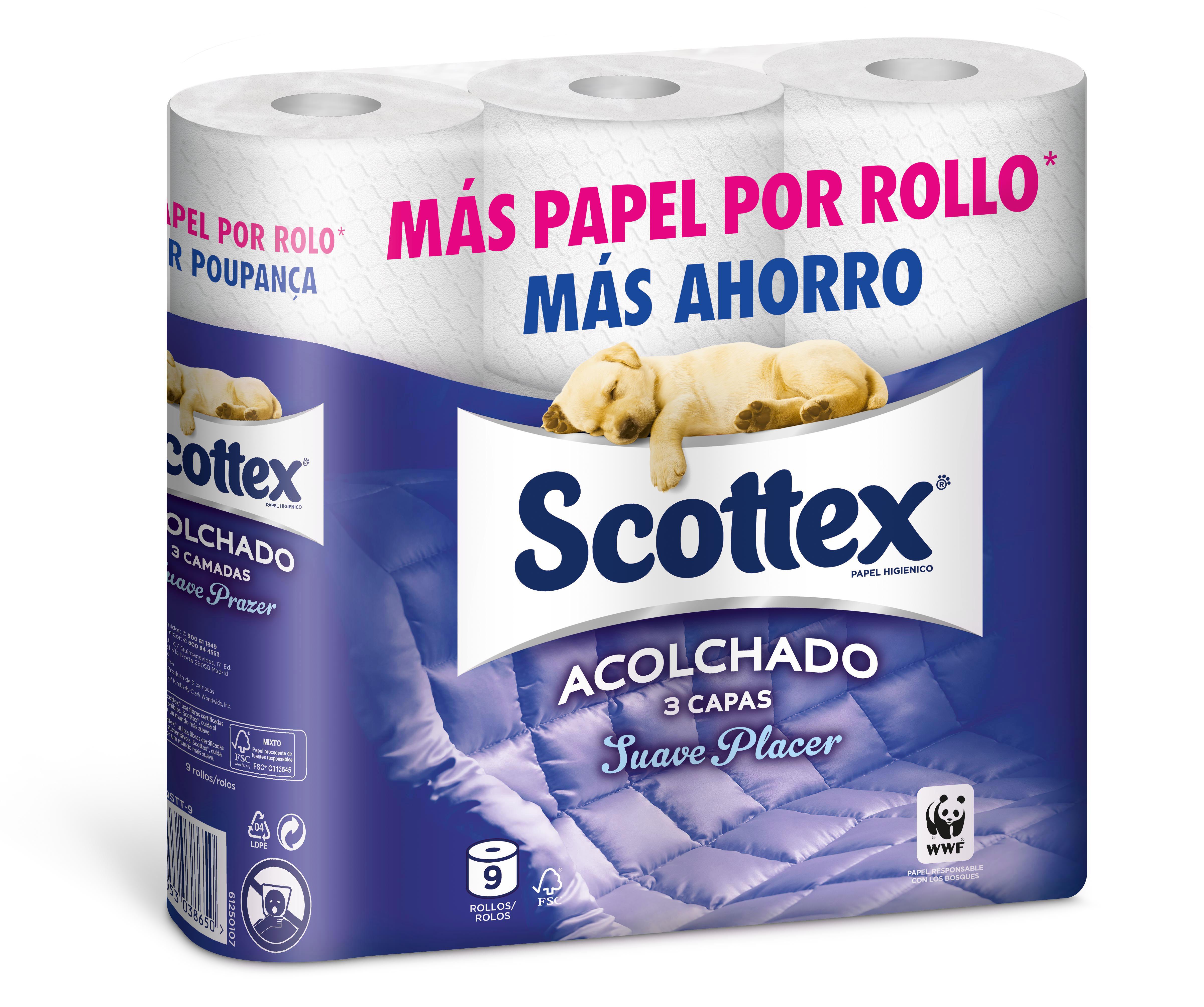 Scottex Acolchado Papel Higiénico - 24 rollos: Amazon.es: Supermercado