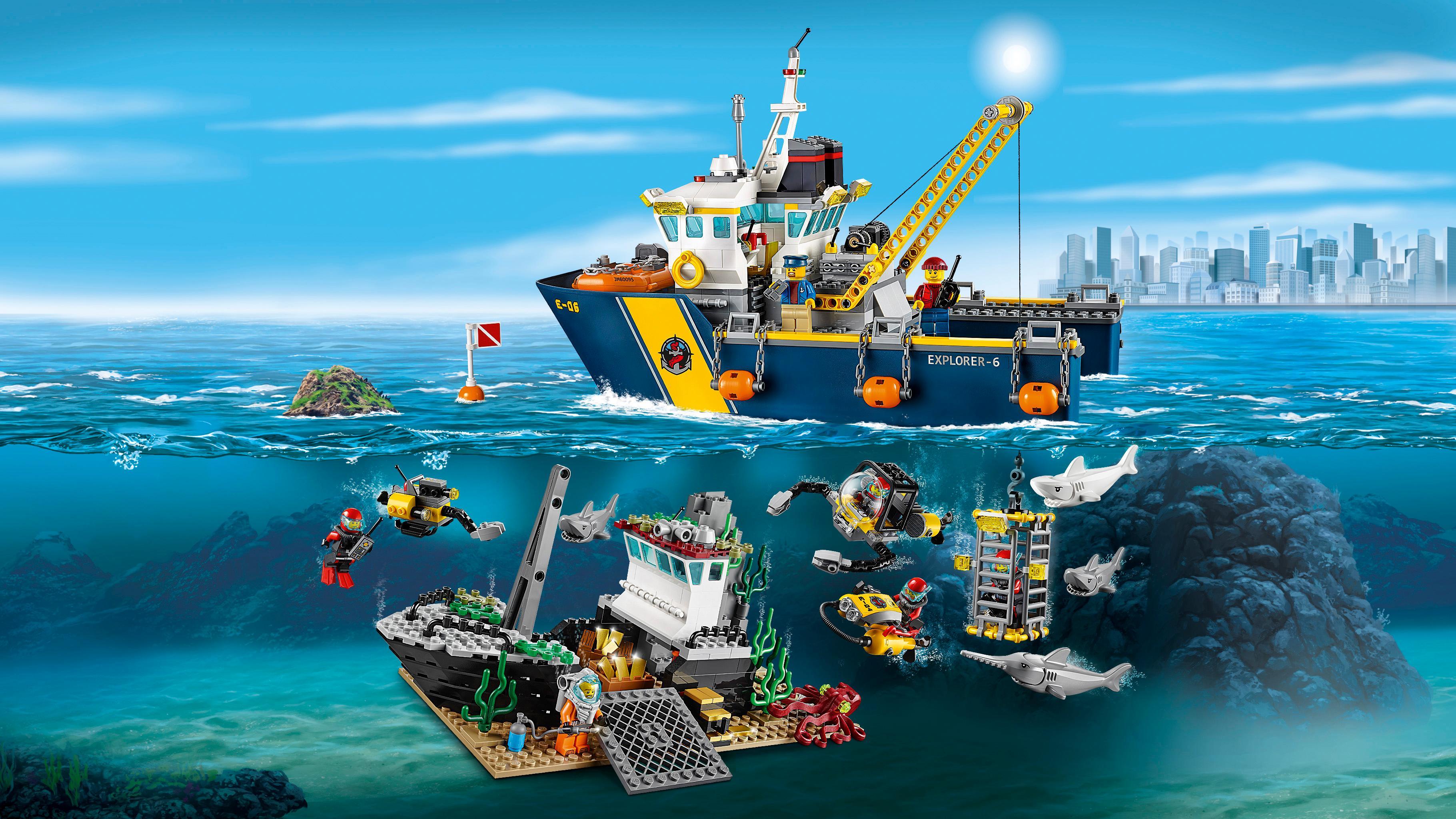 LEGO - Buque de exploración submarina, Multicolor (60095): Amazon.es ...