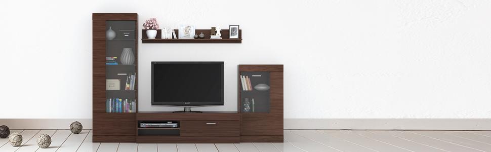 Urban Ladder Ferdinand Entertainment Unit Set 2 (Finish : Dark Oak ...