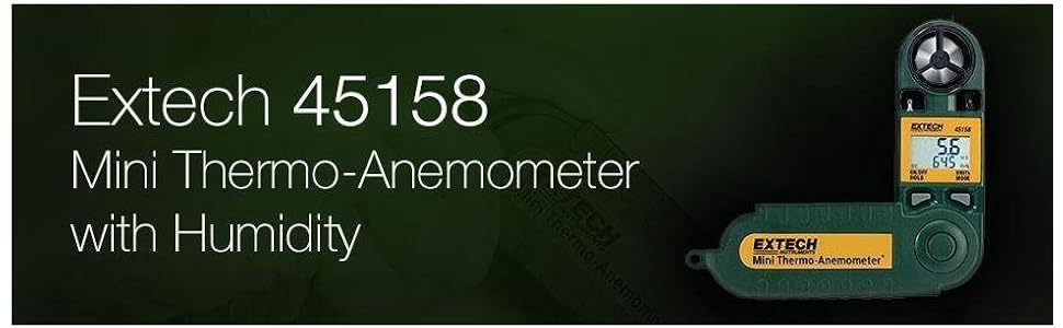 Extech 45158 Mini Waterproof Thermo Anemometer and Humidity Meter ...