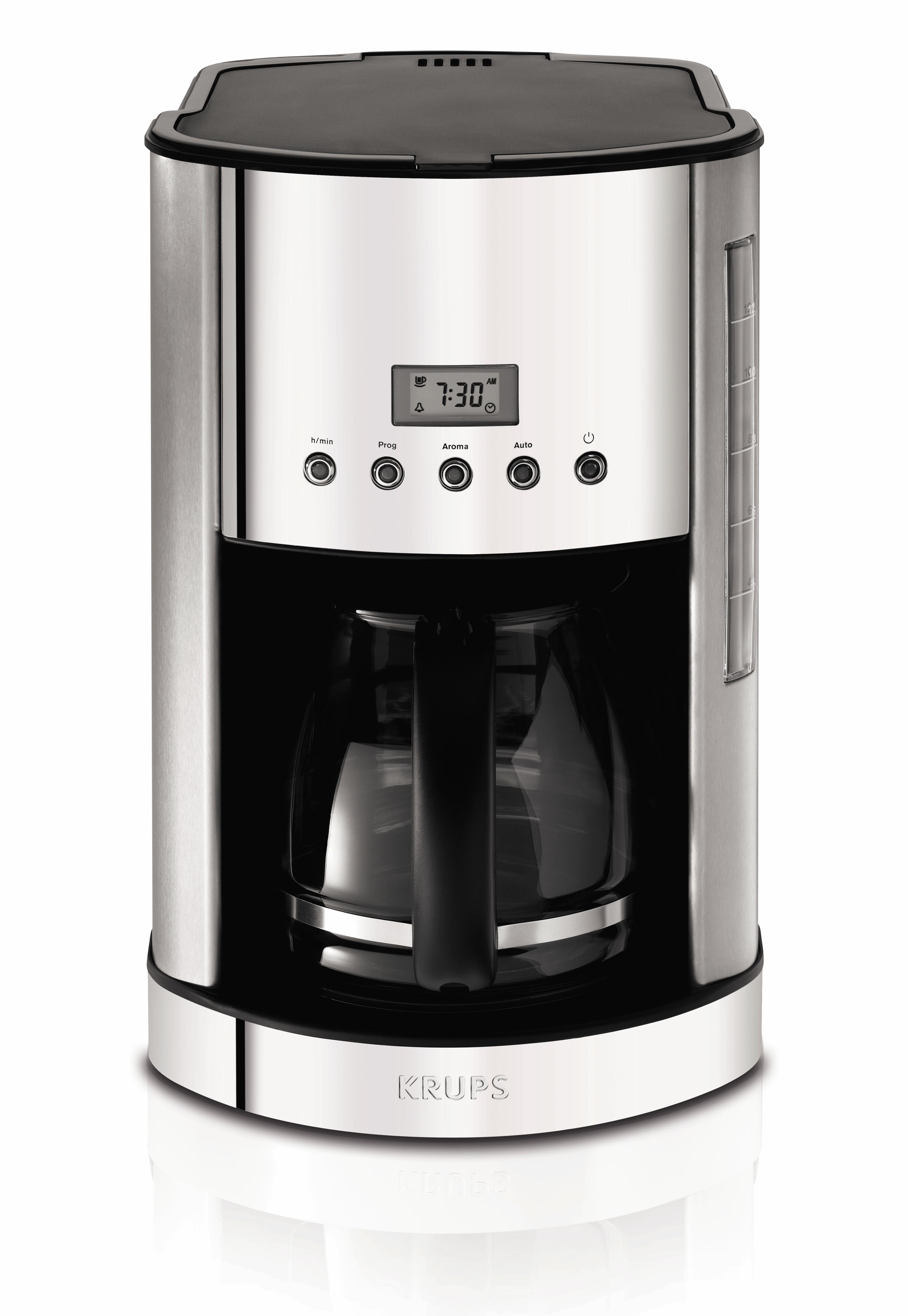 Krups KM730D50 Cafetera Krups, Digital y Programable, 12 Tazas, acero ...