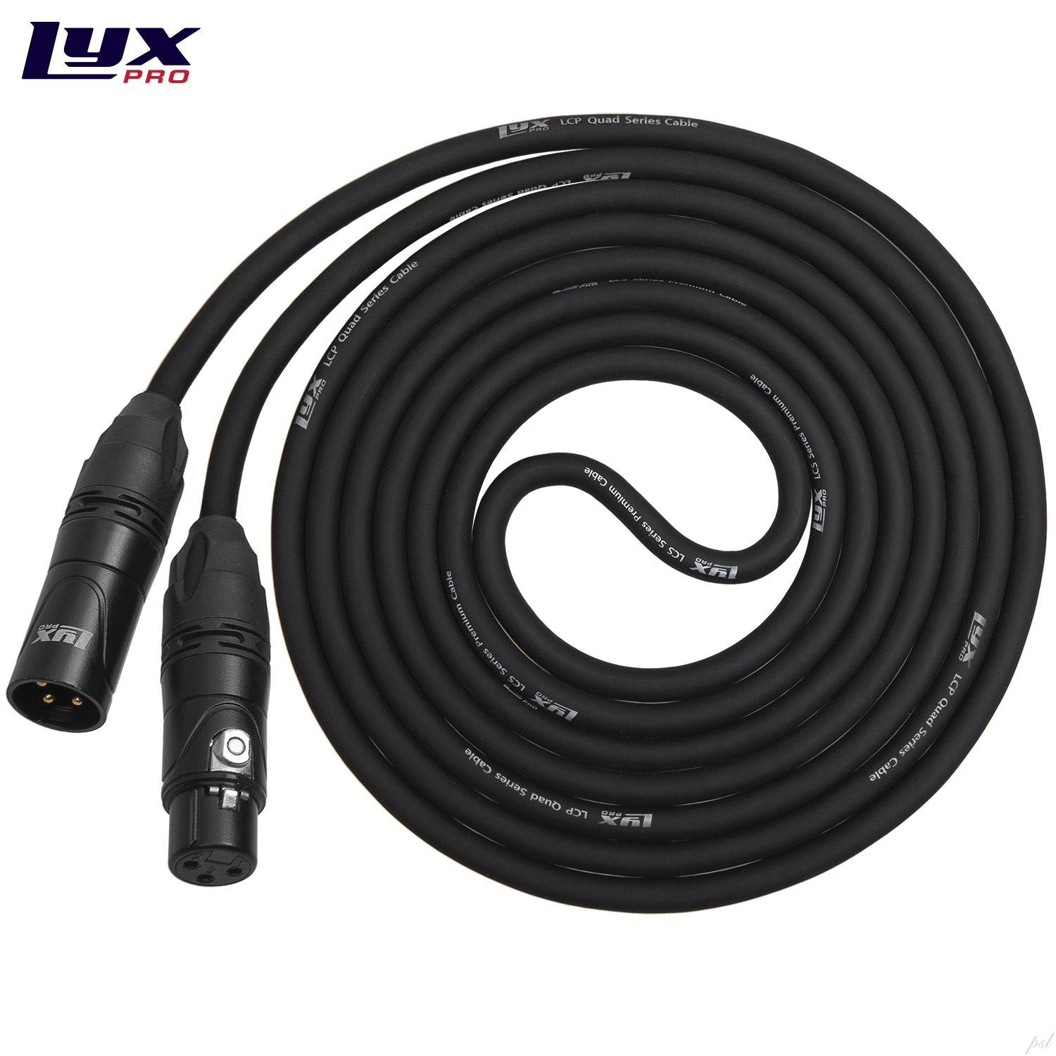 LyxPro Cable de 4 Conductores LCP Quad Series de XLR Macho a XLR Hembra ...