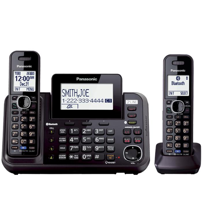 Panasonic KX-TG9542B Link2Cell Bluetooth Enabled 2-Line Phone with ...