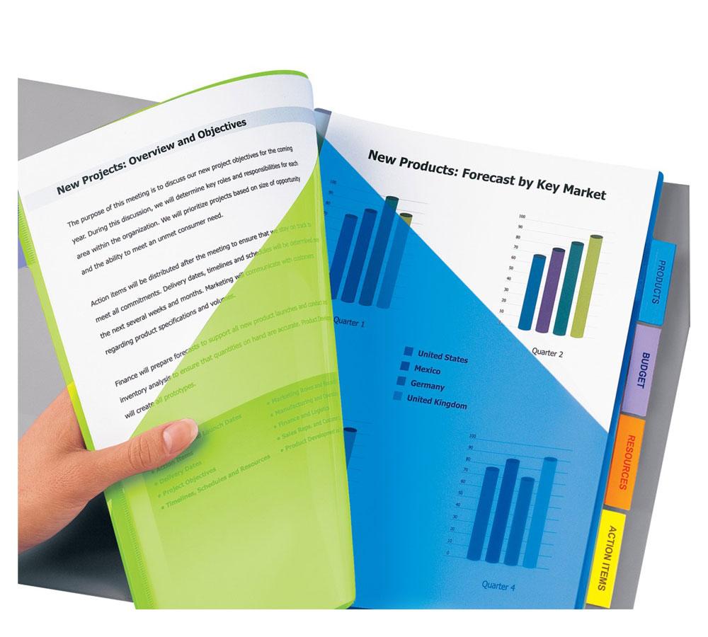 Avery 11124 Separador L ser Inkjet 8 Pesta as Transparentes Insertables 