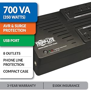 Tripp Lite AVR700U UPS/No Break Serie AVR de 700VA 350W 120V ...