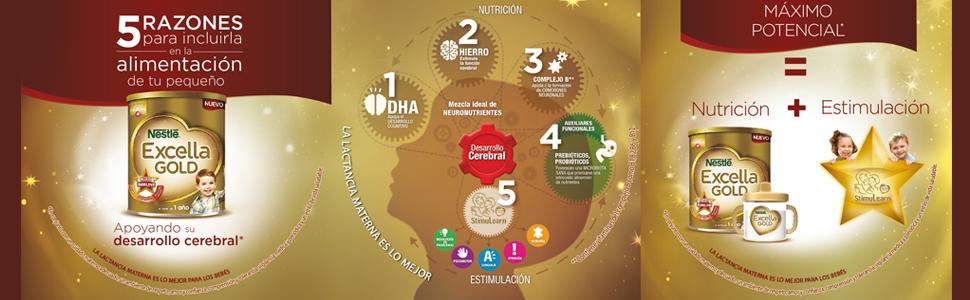 Nestle Nestlé Excella Gold Leche En Polvo Para Niños De 1 A 3 Años ...
