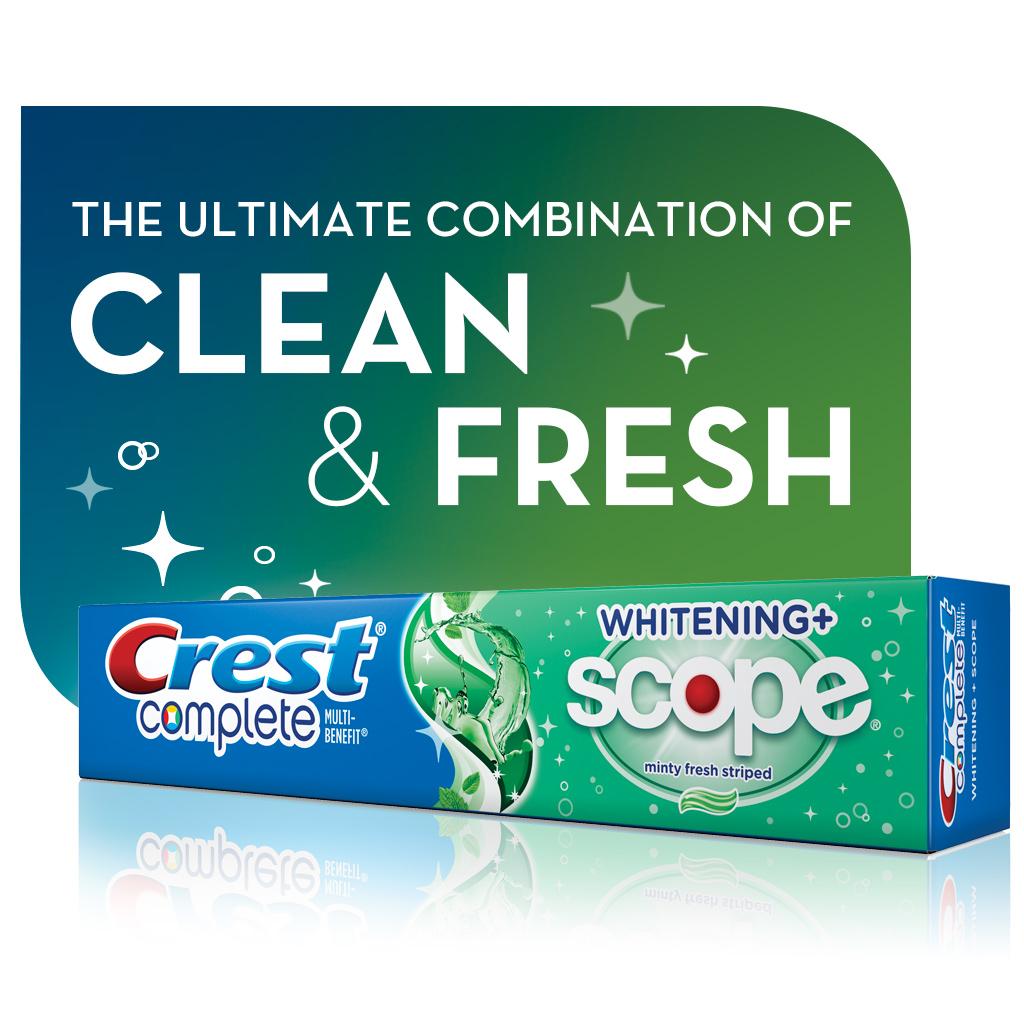 Crest Complete Whitening Plus Scope Toothpaste - Minty Fresh Triple ...