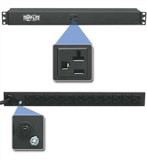 Tripp Lite PDU1220 PDU Básico 2.4kW 20A 120V 13 Contactos 5-15/20R, 1U ...