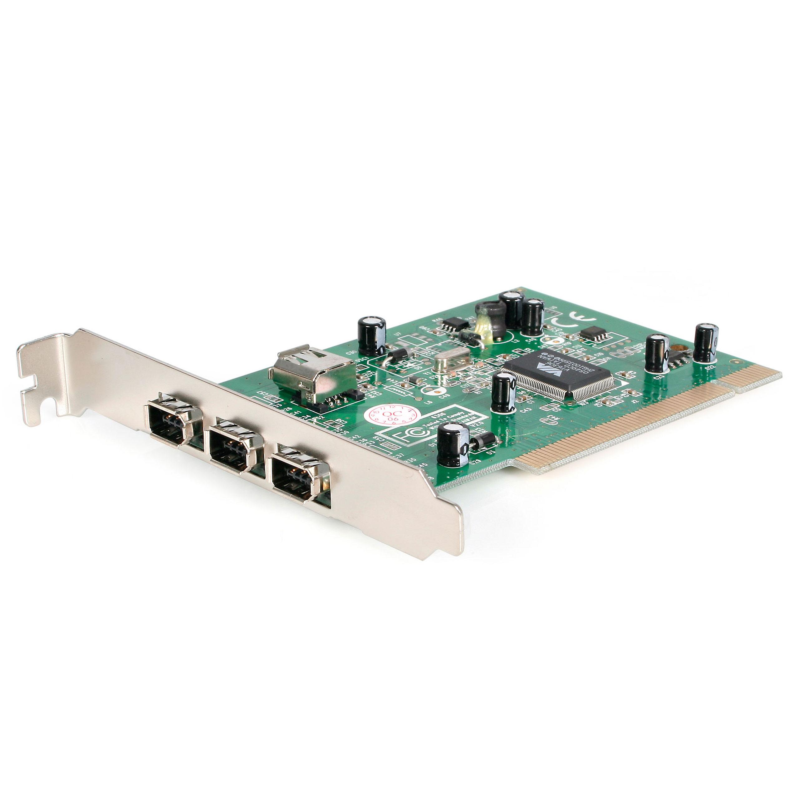 StarTech PCI1394_4 Adaptador Tarjeta FireWire 400 de 4 Puertos PCI, 4X FireWire 6 Pines Hembra ...