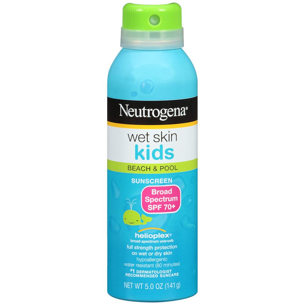 Neutrogena Wet Skin Kids Sunscreen Spray Broad Spectrum SPF 70+, 5 Oz ...