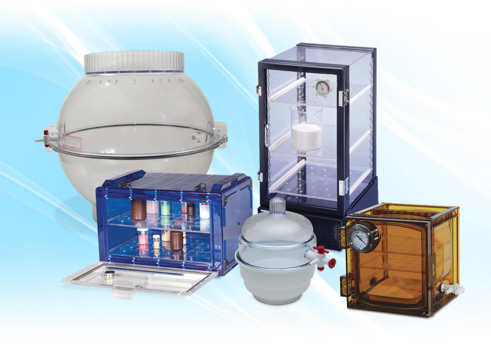 Bel-Art Lab Companion Amber Polycarbonate Round Style Vacuum Desiccator ...