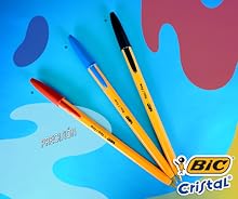 BIC Cristal Boligrafo Punto fino, 0.8mm, color negro, 13 piezas: Amazon ...