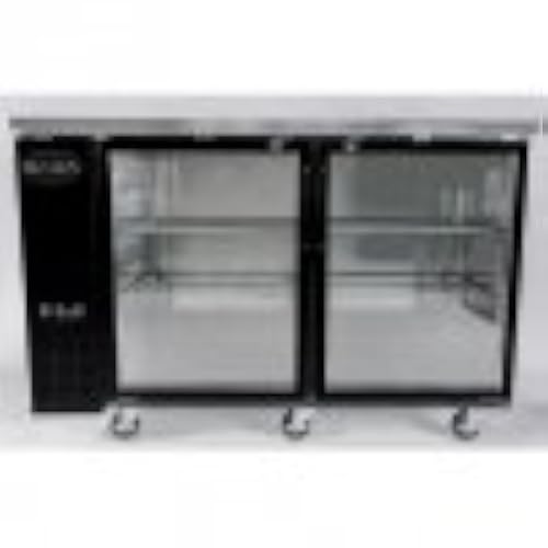SABA Narrow Glass Door Back Bar Cooler with Stainless Steel Top and LED ...