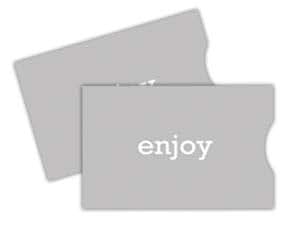 Amazon.com: Gift Card Sleeve – Grey Simple Enjoy (100 pack): Everything ...