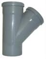 Soil Pipe Branch 110 mm with a 45 Degree 110 mm Inlet – Push Fit – Grey ...