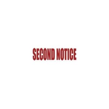 Amazon.com : SECOND NOTICE Self-Inking Stamp -Red : Business Stamps ...