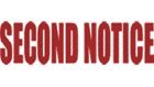 Amazon.com : SECOND NOTICE Self-Inking Stamp -Red : Business Stamps ...