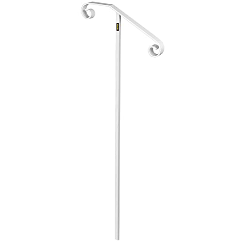 VEVOR Single Post Handrail Wrought Iron Post Mount Step Grab Supports ...