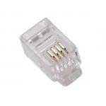 Phone Cord Line Plug RJ22 Connector 10 Pack RJ-22 4P4C Handset Modular ...