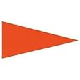 Amazon.com : 6 ft ATV Orange Pennant Safety Flag on a 5/16" White Pole ...