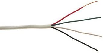 Amazon.com: 4C/22 AWG SOLID COPPER PVC SECURITY CABLE- WHITE- 1000 FT ...