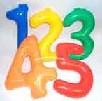BRAND NEW INFLATABLE NUMBERS 0, 1, 2, 3, 4, 5, 6, 7, 8, 9 £1.75 EACH 14 ...